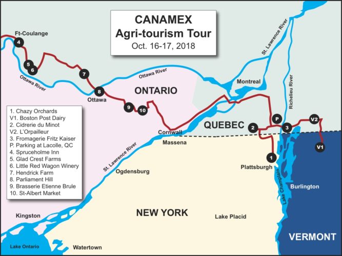 CANAMEX-tour-MAP | News, Sports, Jobs - Adirondack Daily Enterprise
